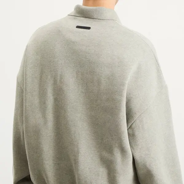 Fear Of God Signature 90s Polo Sweatshirt - Concrete Heather