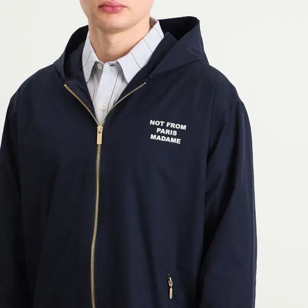 Drole De Monsieur Slogan Zip Hoodie