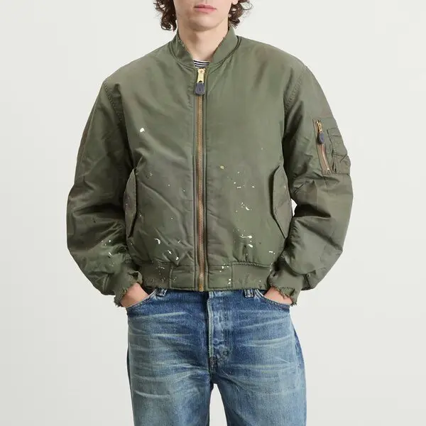 Mastercraft Union Kaiga Washed Nylon Bomber Jacket
