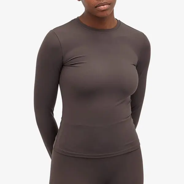 ADANOLA Long Sleeve Longline Top