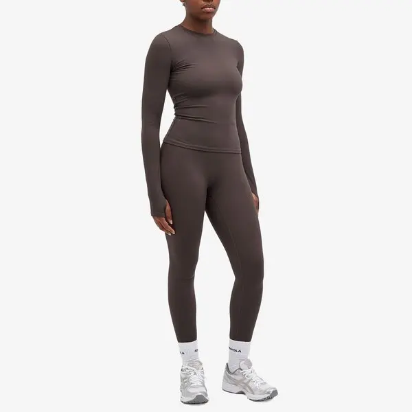 ADANOLA Long Sleeve Longline Top