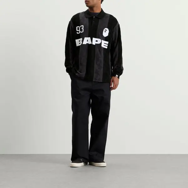 A BATHING APE Sta Stripe Long Sleeve Jersey