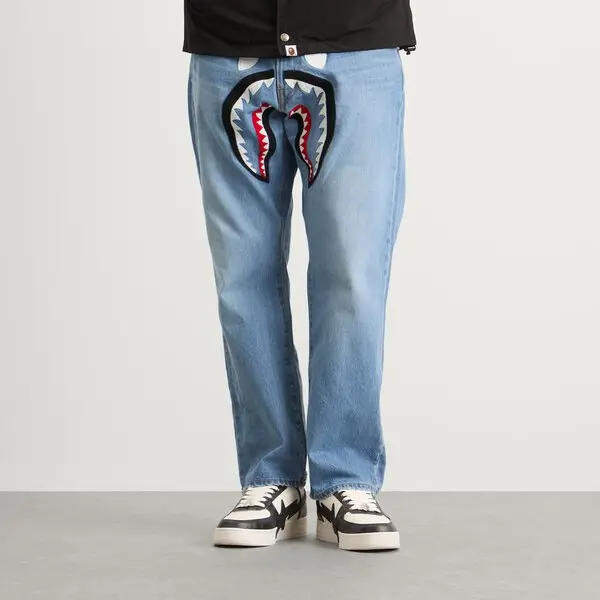 A BATHING APE Shark Loose Fit 13oz Jeans