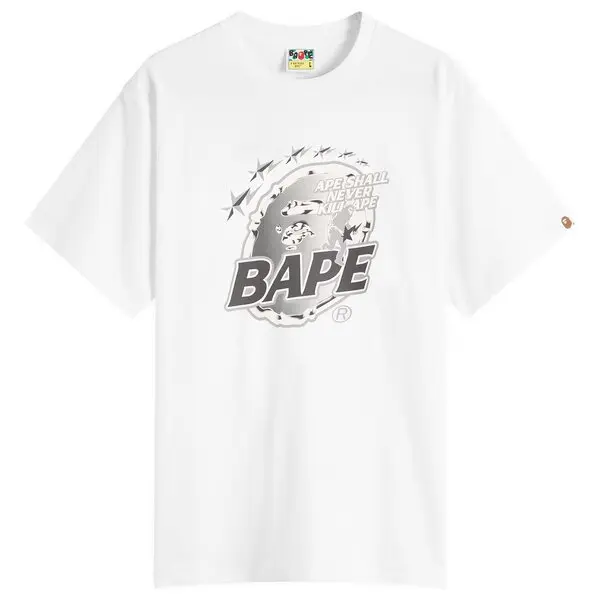 A BATHING APE Metal Ape Head T-shirt