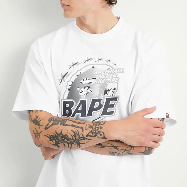 A BATHING APE Metal Ape Head T-shirt