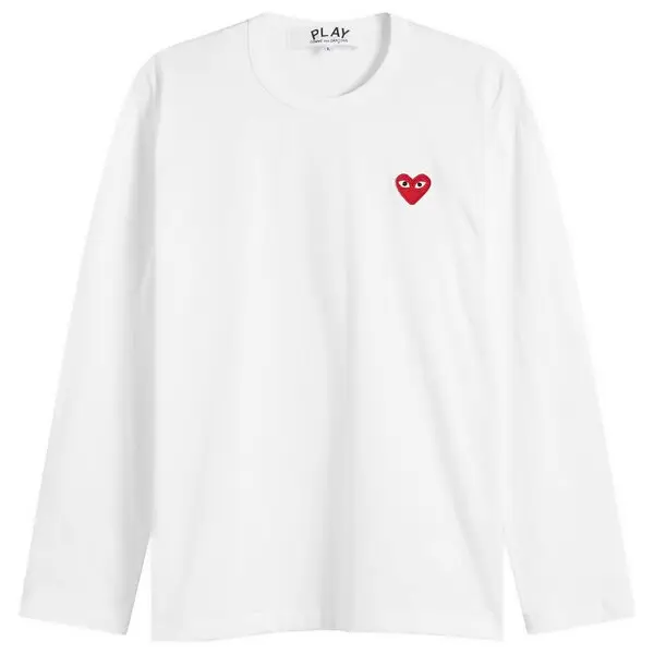 Play Comme Des Garcon Long Sleeve Basic Logo T-shirt
