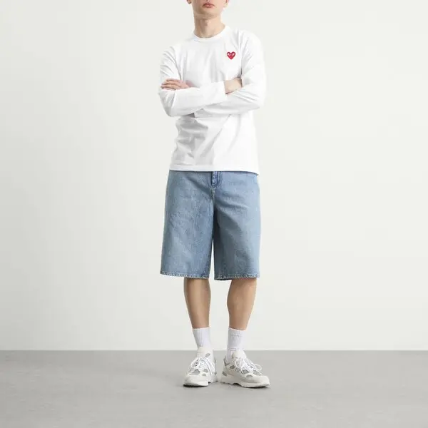 Play Comme Des Garcon Long Sleeve Basic Logo T-shirt