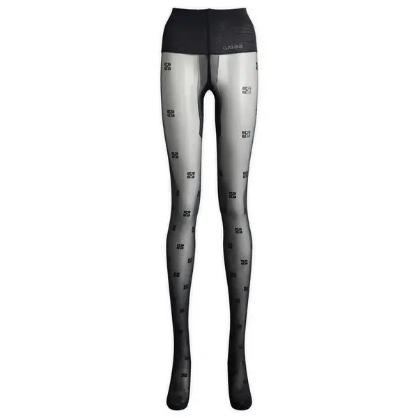 GANNI Butterfly Lace Tights