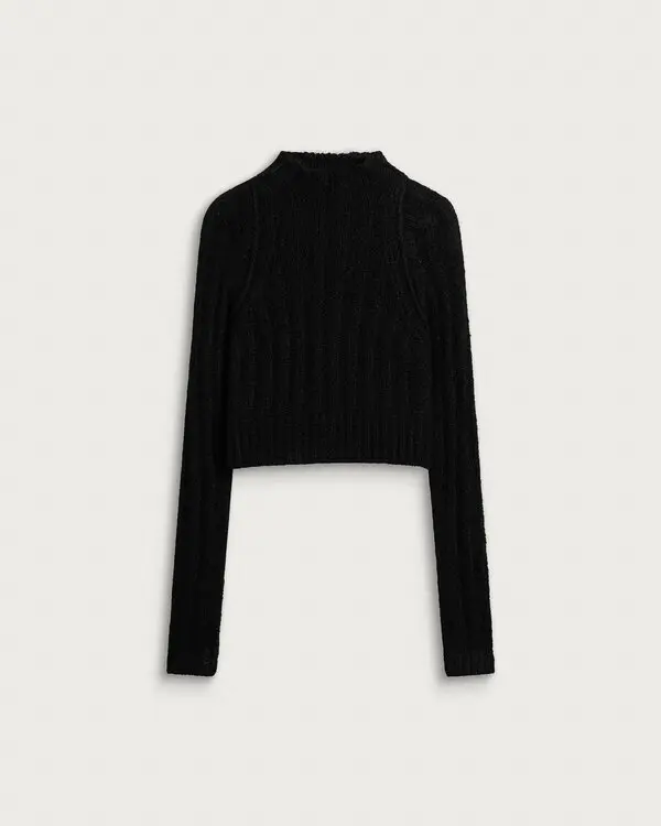 Rick Owens Cropped Con Top - Black