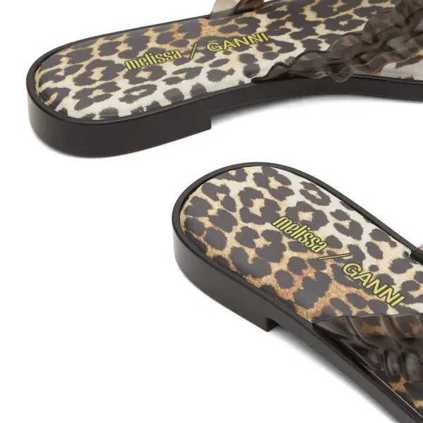 Melissa X Ganni Leopard Flip Flop Slim