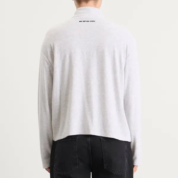 MKI MIYUKI ZOKU Towelling Quarter Zip Sweatshirt
