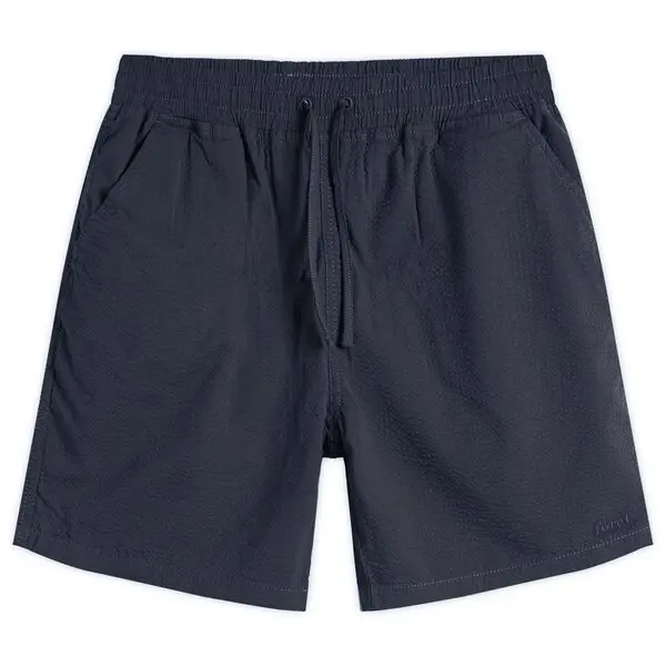 FORET Hush Seersucker Shorts - Navy
