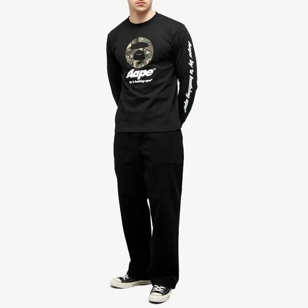 AAPE BY *A BATHING APE New Face Long Sleeve T-shirt