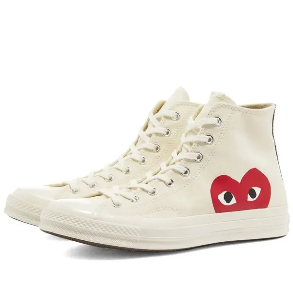 Play Comme Des Garcon X Converse Chuck Taylor 1970s Hi Shoes