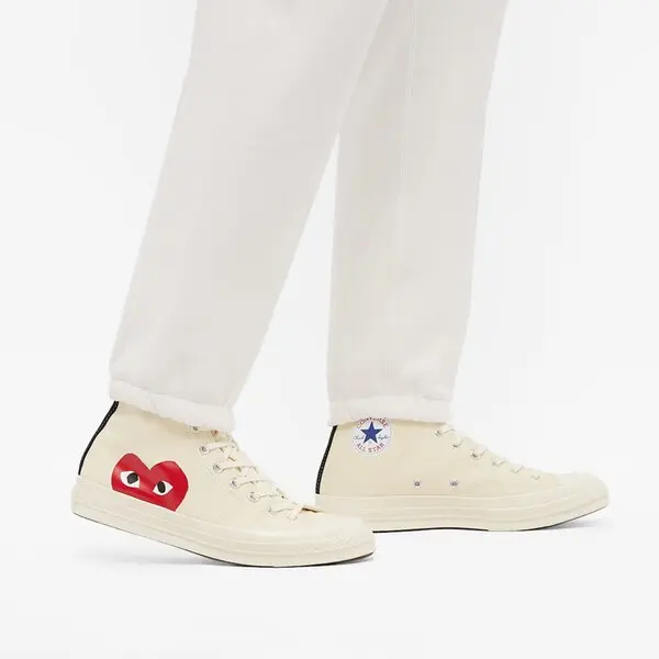 Play Comme Des Garcon X Converse Chuck Taylor 1970s Hi Shoes