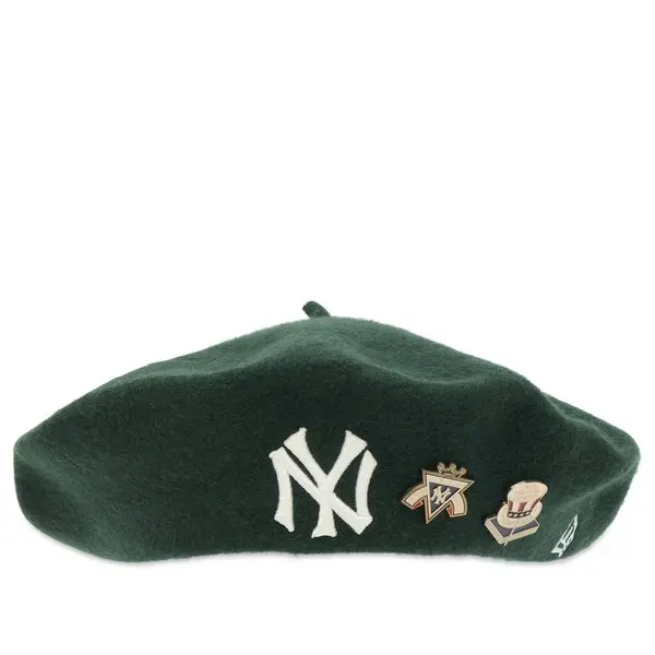 New Era New York Yankees Pin Wool Beret - Dark Green