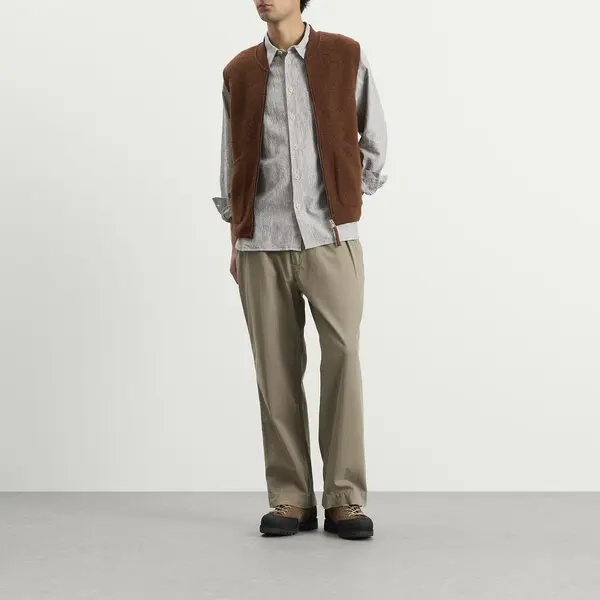Universal Works Wool Fleece Zip Waistcoat Jacket
