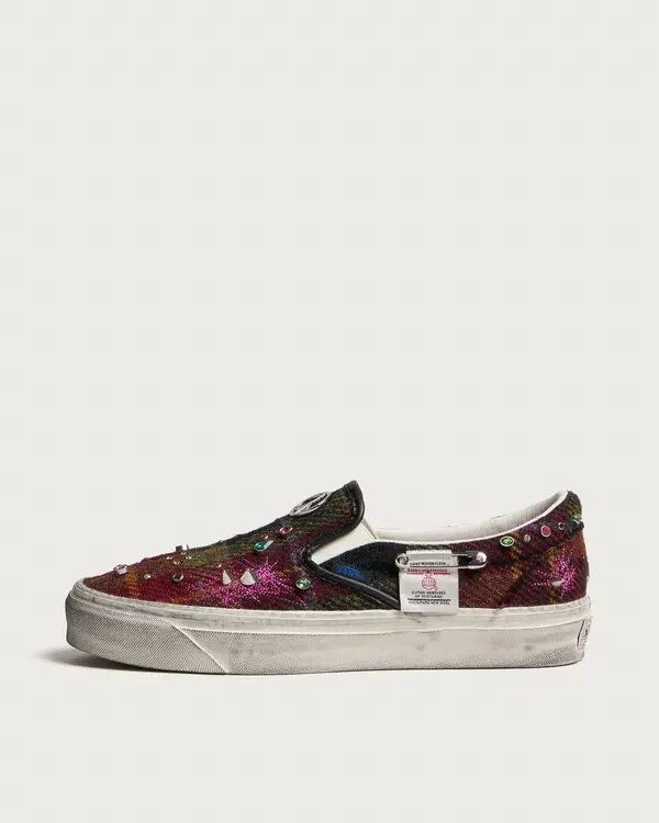 VANS Lx Classic Slip-on 98 Harris Tweed Sneakers - Red/multi