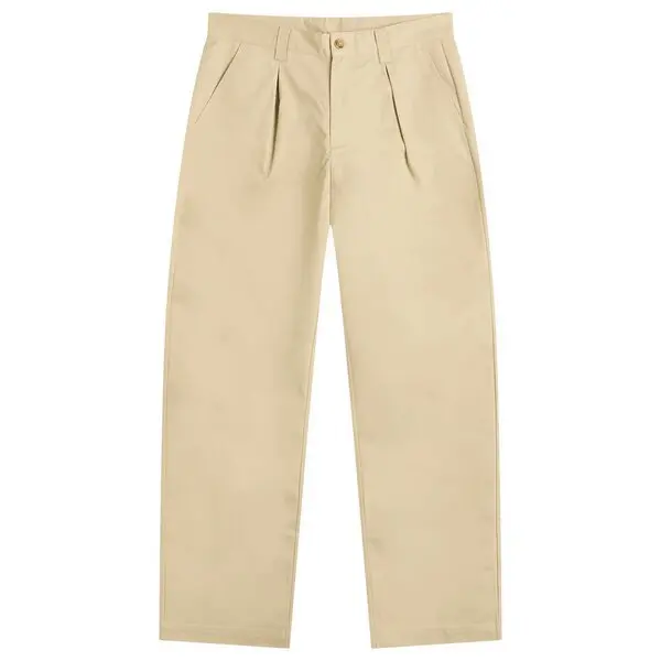 MALBON Reverse Pleat Trouser - Khaki