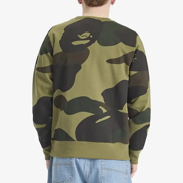 A BATHING APE Giant 1st Camo Bathing Ape Crew Sweatshirt