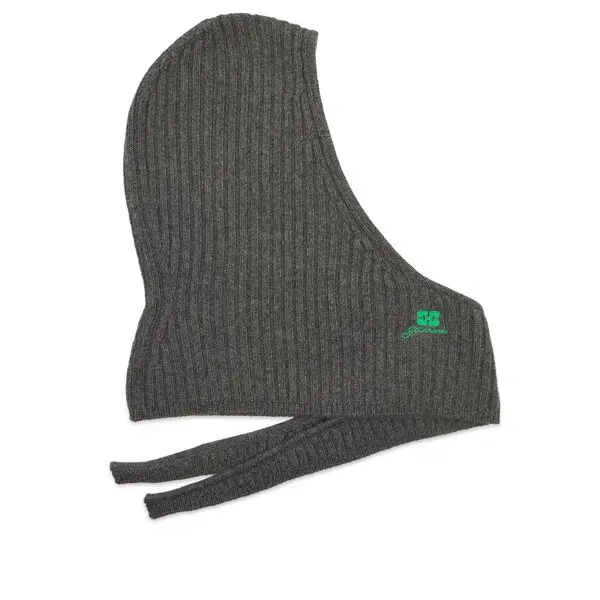 GANNI Core Future Wool Knit Balaclava