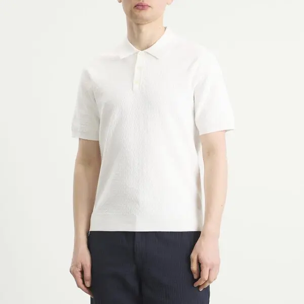 WAX LONDON Naples Retro Diamond Knit Polo