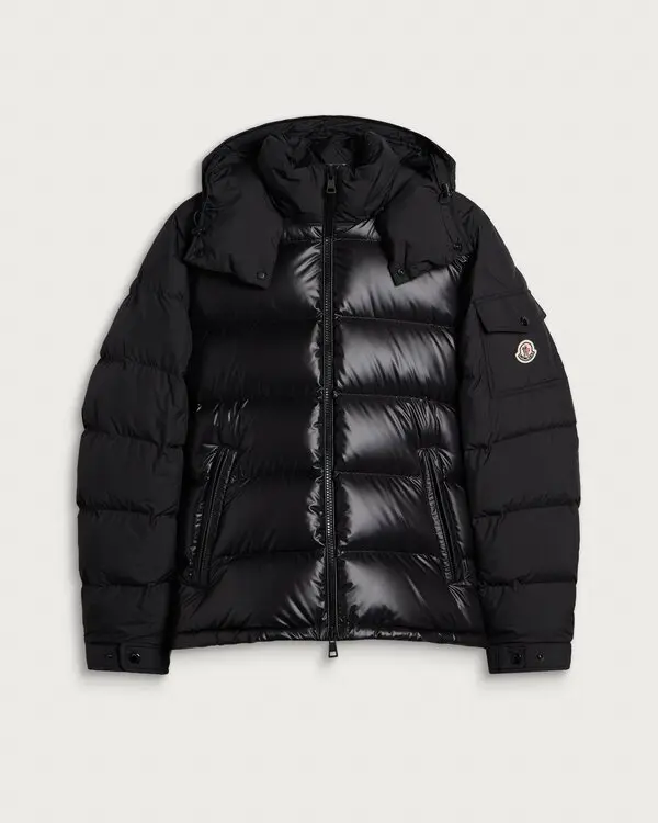 Moncler Maya Mixed Materials Padded Jacket - Black