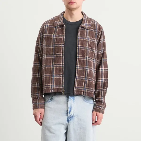 CORRIDOR Venice Plaid Zip Shirt