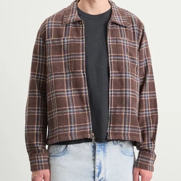 CORRIDOR Venice Plaid Zip Shirt