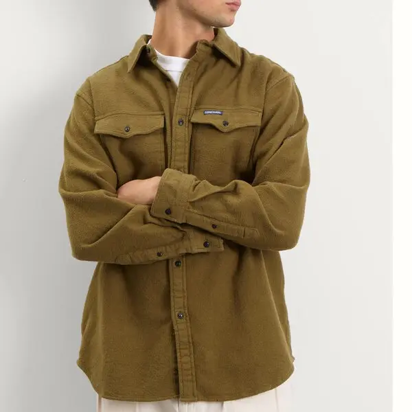 DUBBLEWARE Notched Pocket Flannel Shirt