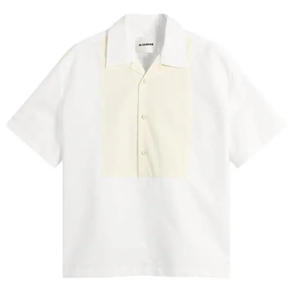 JIL SANDER Boxy Fit Bowling Contrast Colour Shirt