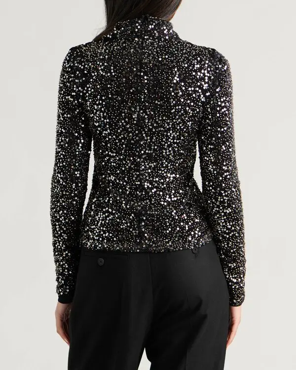 Isabel Marant Étoile Toile Lou Sequin Long Sleeve Top