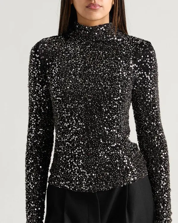 Isabel Marant Étoile Toile Lou Sequin Long Sleeve Top
