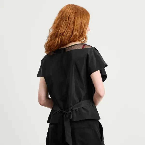 Simone Rocha Boxy Sheer Panel Top
