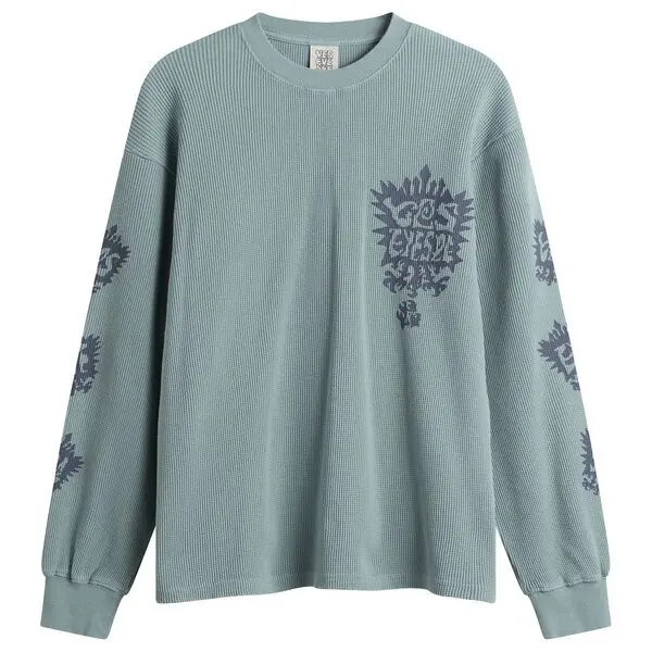 YESEYESEE Y.e.s Stamp Waffle Long Sleeve