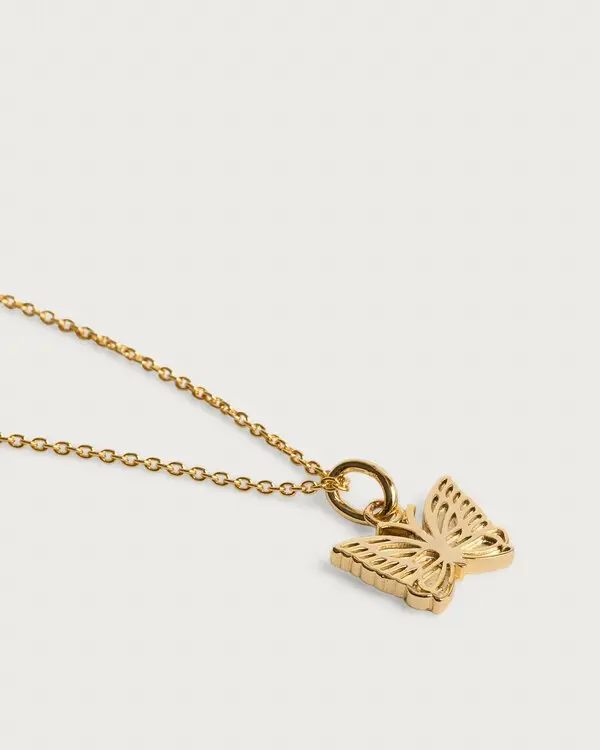 Needles Gold Plate Pendant Necklace