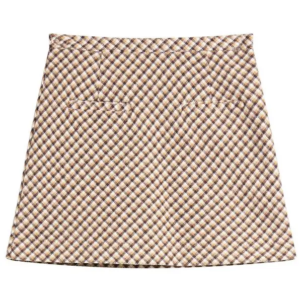 HOUSE OF SUNNY Retro Blanket Mini Skirt