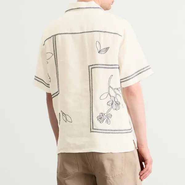 WAX LONDON Didcot Grid Flowers Vacation Shirt
