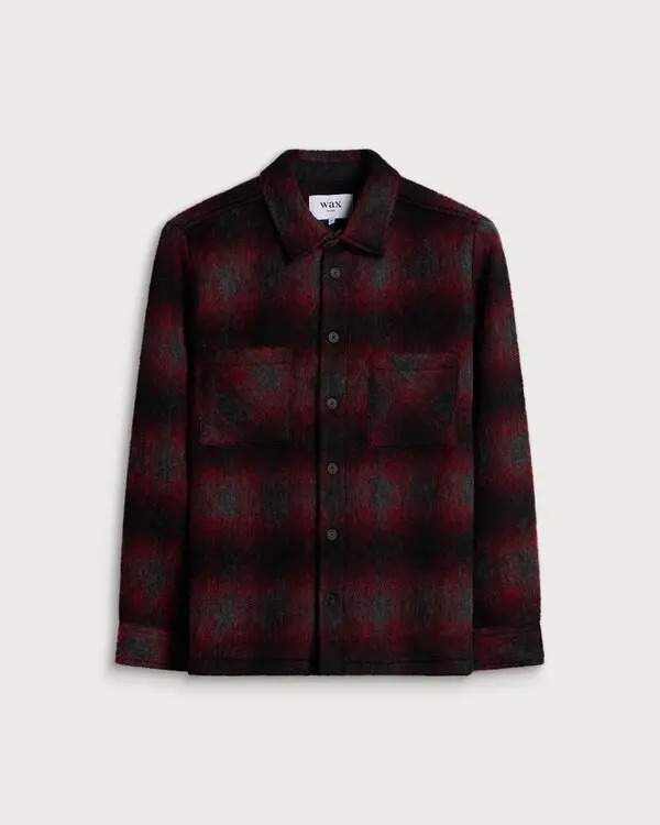 WAX LONDON Whiting Wool Blend Elm Check Overshirt