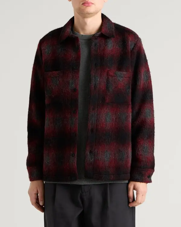 WAX LONDON Whiting Wool Blend Elm Check Overshirt