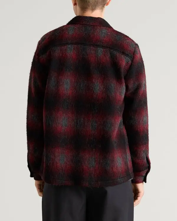 WAX LONDON Whiting Wool Blend Elm Check Overshirt