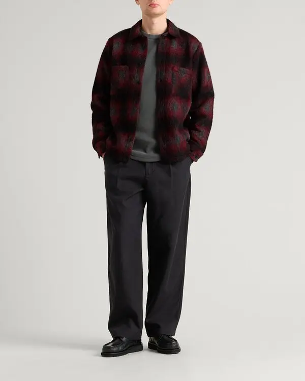 WAX LONDON Whiting Wool Blend Elm Check Overshirt