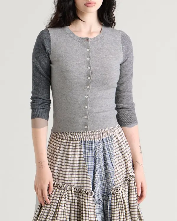 PEACHY DEN Colourblock Cardigan