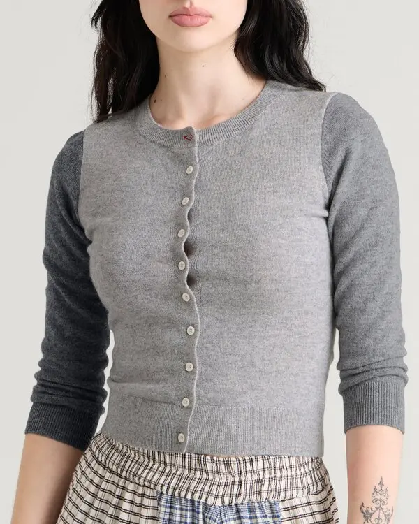 PEACHY DEN Colourblock Cardigan