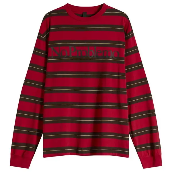 NO PROBLEMO Striped Ls T-shirt