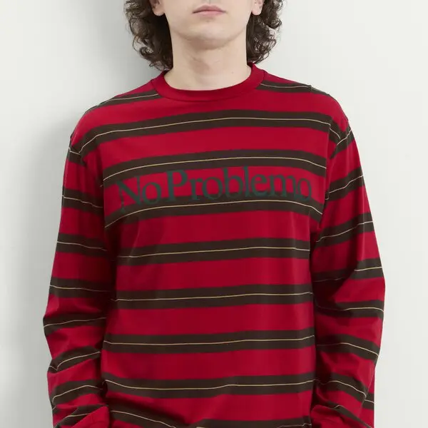 NO PROBLEMO Striped Ls T-shirt