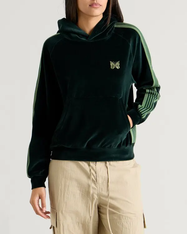 Needles Velour Track Hoodie - Green