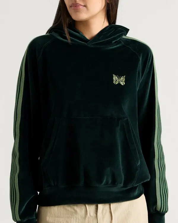 Needles Velour Track Hoodie - Green