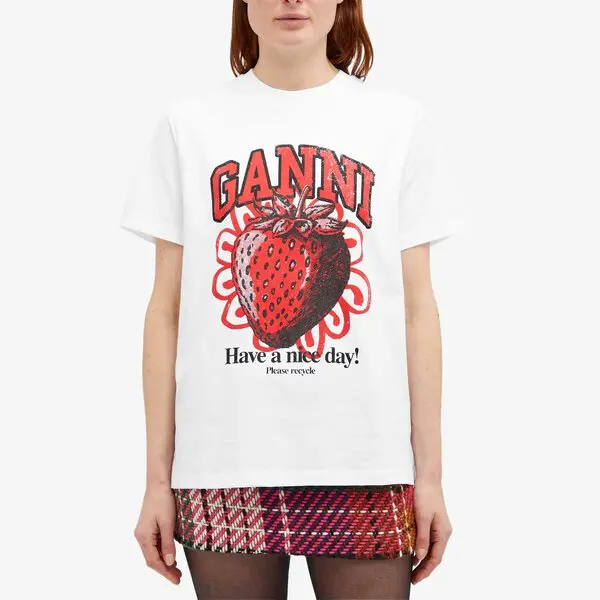 GANNI Strawberry Relaxed T-shirt