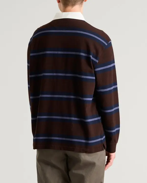 WAX LONDON Rowhill Mirror Stripe Rugby Shirt